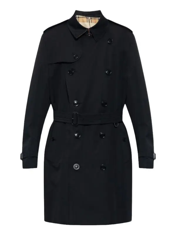 Burberry Double-breasted Belted Trench Coat - Black