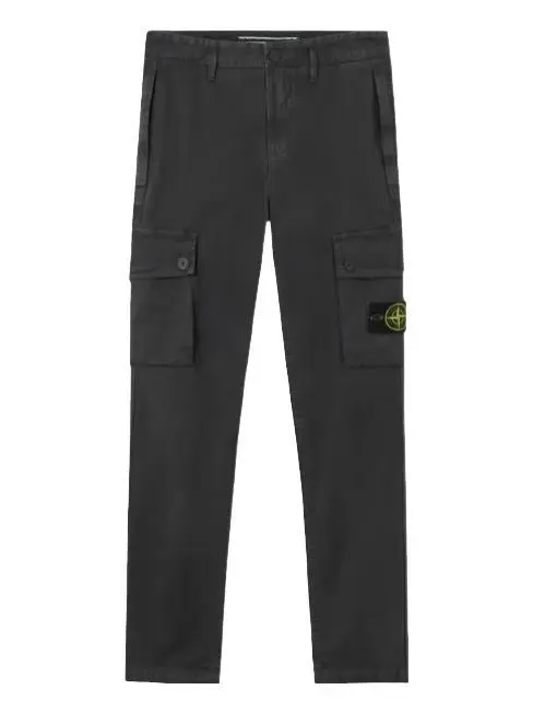 Stone Island Compass Label Slim Fit Cargo Trousers - Leaden