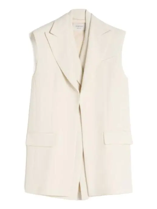 Sportmax Sleeveless Tailored Gilet - Ivory