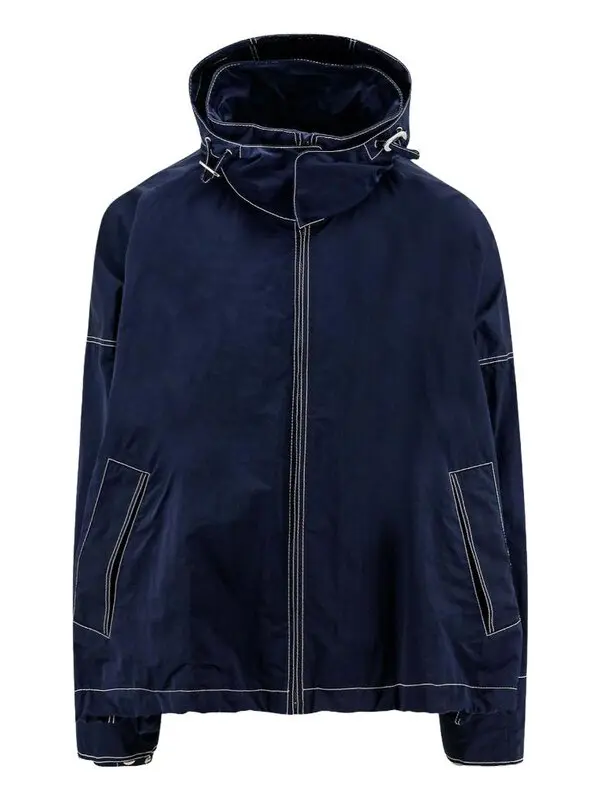 Bottega Veneta Hooded Jacket With Drawstring Hem - Black