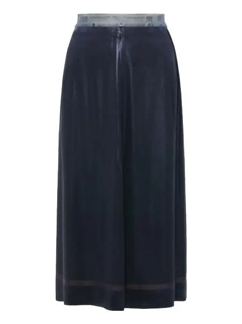 MAISON MARGIELA Midi Skirt With Metallic Belt - Black
