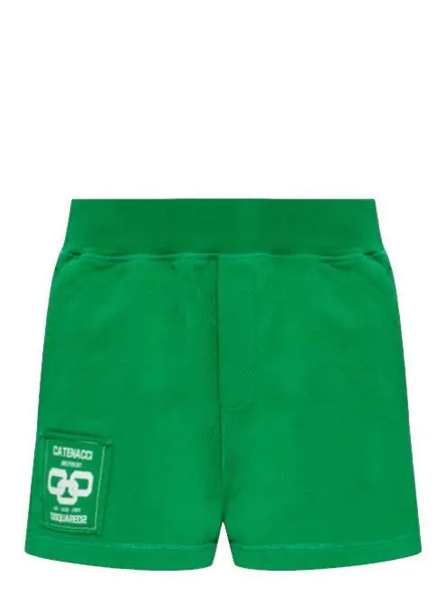 Dsquared2 Logo Patch Elasticated Waistband Shorts - Green