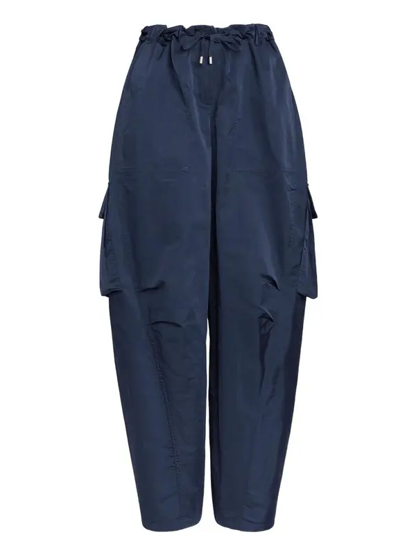 Alaïa Low Waist Drawstring Cargo Pants - Blue