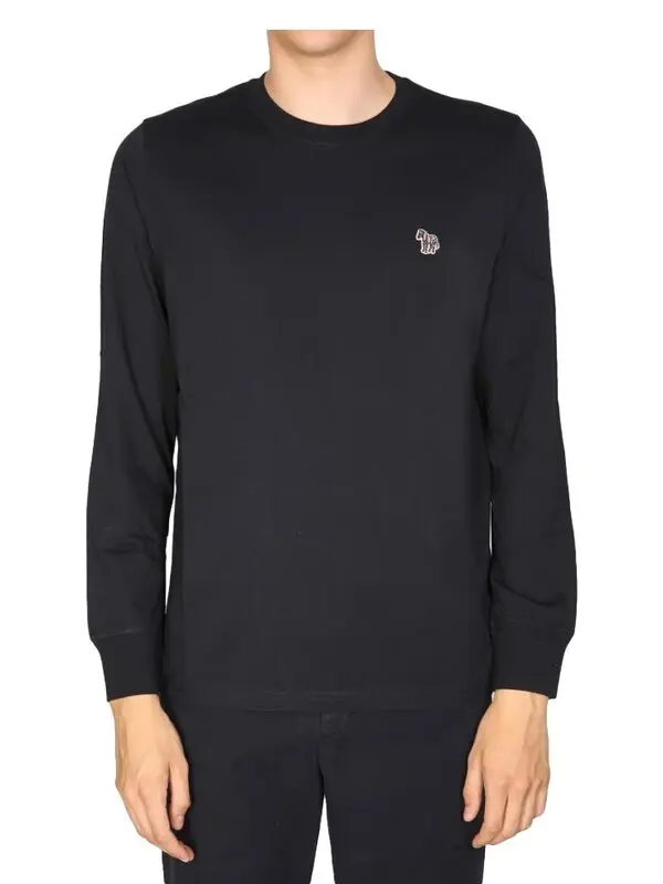 Paul Smith Zebra Patch Logo Long Sleeve Sweatshirt - Black