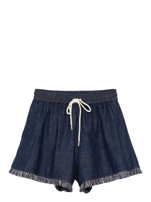 Zimmermann Drawstring Shorts With Tassel Detail - Indigo