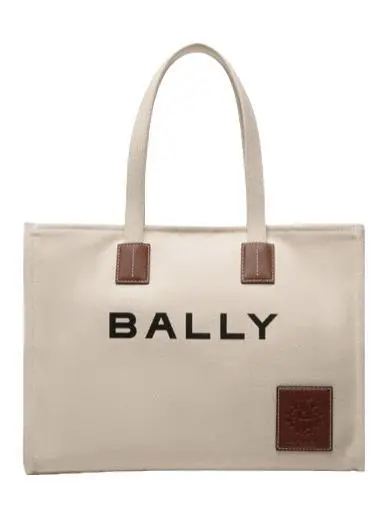 Bally Tote Bag With Logo Print - Beige
