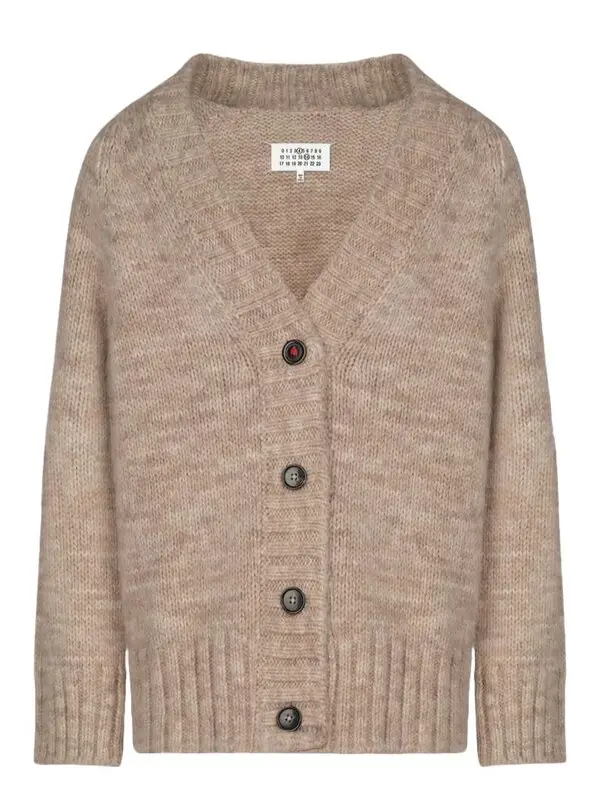 MAISON MARGIELA V-neck Buttoned Cardigan - Nude
