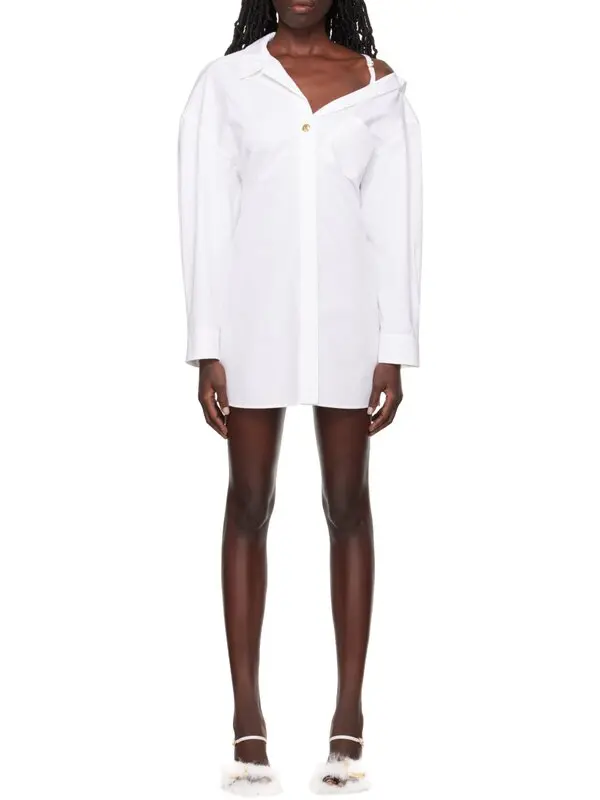Jacquemus Collared Long-sleeve Shirt - White