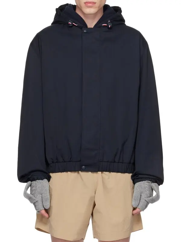 Thom Browne Hooded Jacket - Navy Blue