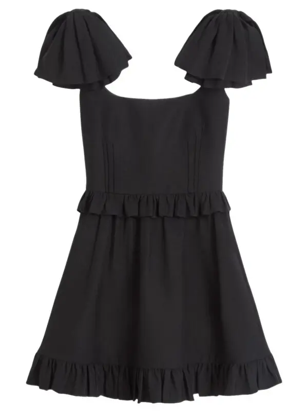 Valentino Garavani Bow Detail Mini Dress - Black