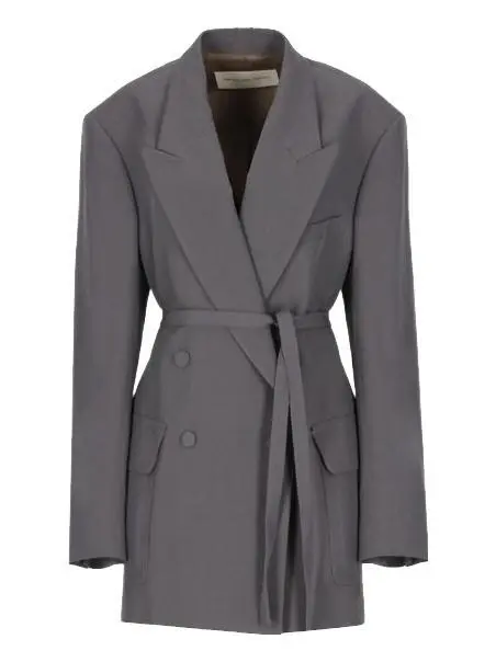 Dries Van Noten Double-breasted Belted Blazer - Black