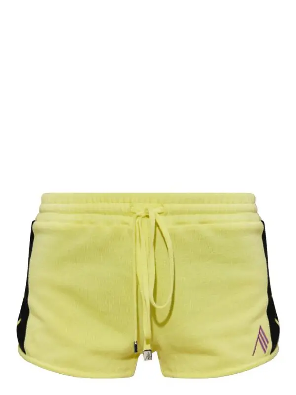 Attico Logo Trim Shorts - Yellow