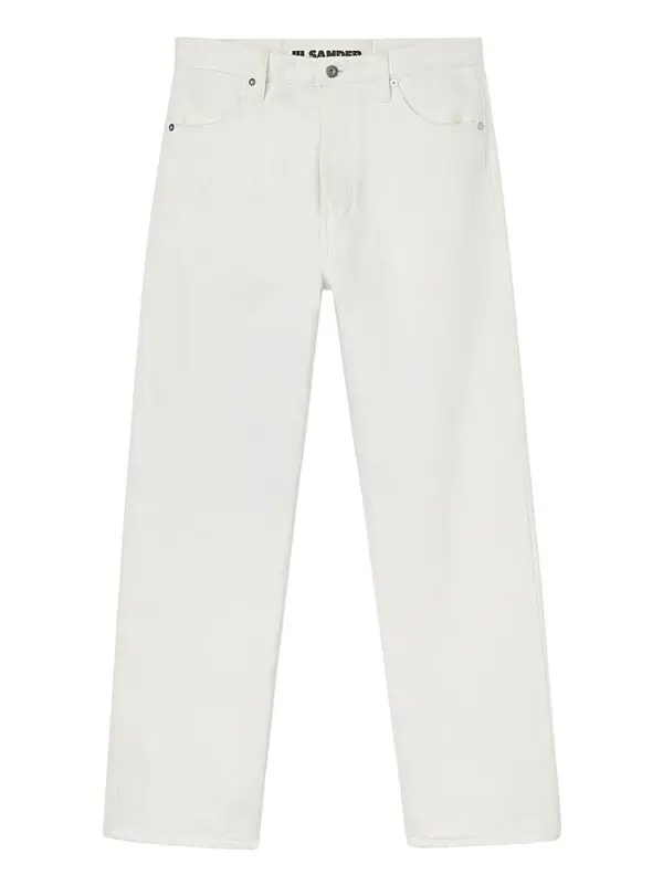 JIL SANDER Button Detailed Straight Leg Jeans - White
