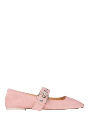 AeydĒ Uma Eyelet Ballerina Flats - Pink