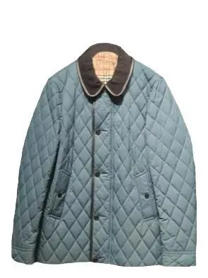 Burberry Quilted Long-sleeved Casual Jacket - Gray