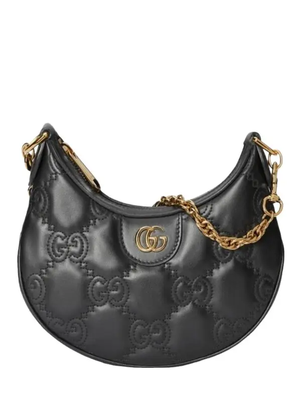Gucci Gg Quilted Mini Shoulder Bag - Black