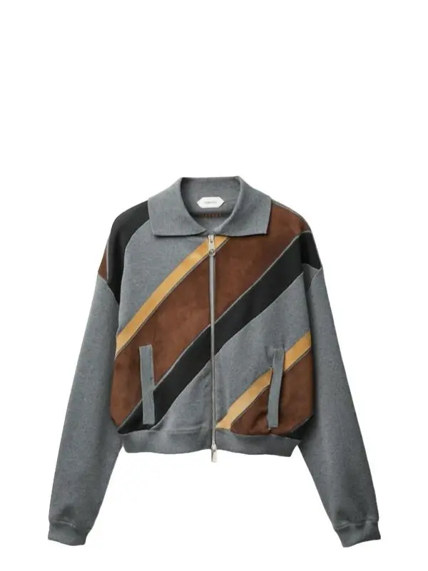 Versace Patchwork Zipped Sweatshirt - Grey