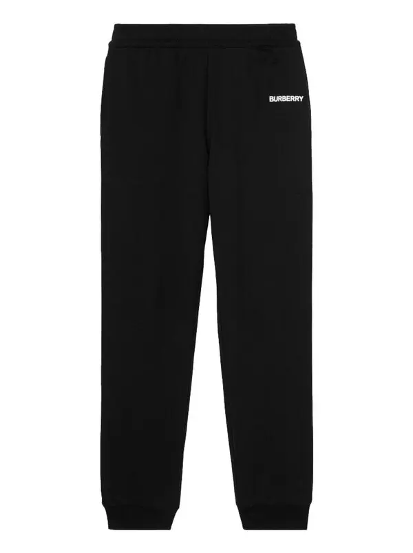 Burberry Logo Printed Track Pants - Black