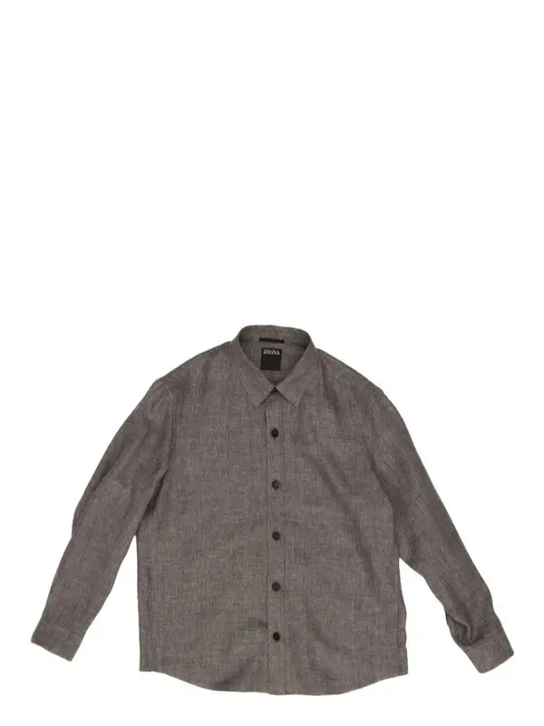 Zegna Long Sleeve Buttoned Overshirt - Black