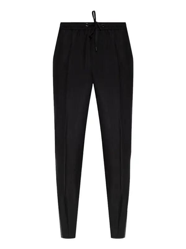 Versace Drawstring Trousers With Side Stripes - Black