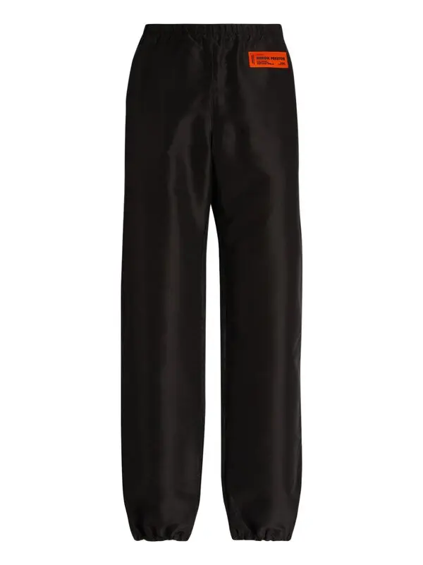 Heron Preston Wide Leg Pants With Logo Detail - Black