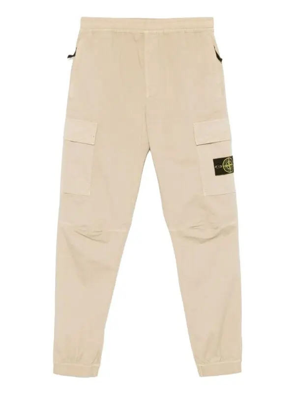 Stone Island Twill Cargo Trousers - Oats