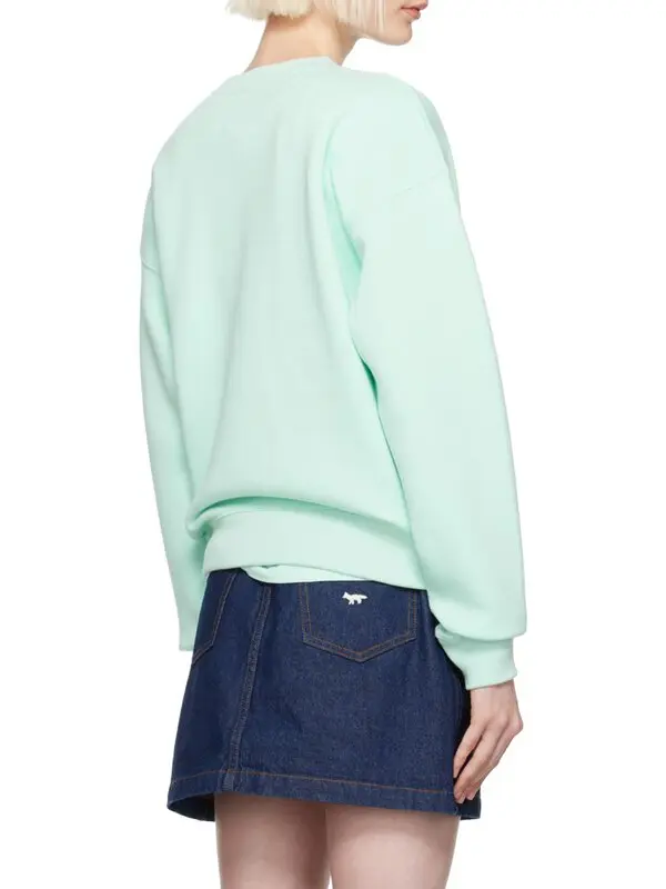 Maison Kitsuné Bold Fox Head Patch Crewneck Sweatshirt - Mint