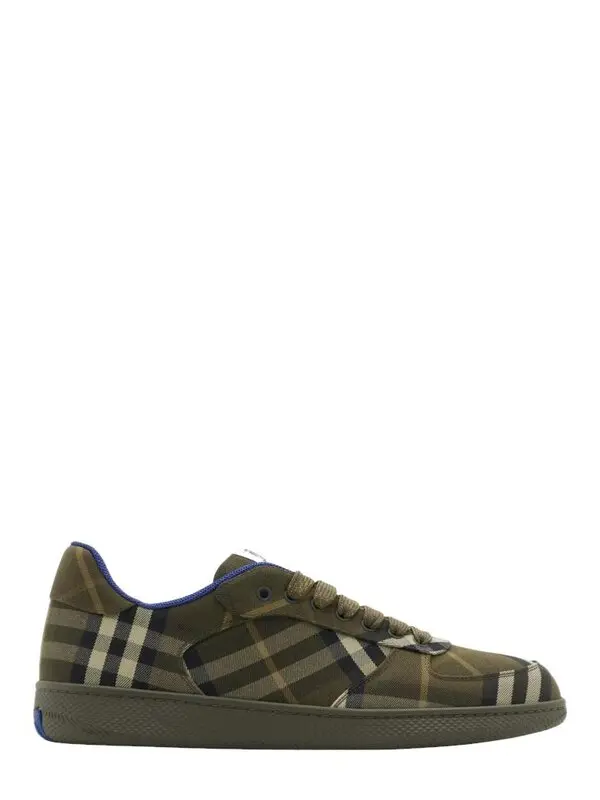 Burberry Checked Lace-up Sneakers - Wilderness Color