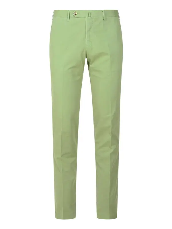 PT TORINO Slim Pleated Pants - Green