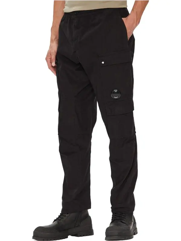 C.P. COMPANY Buttoned Cargo Pants - Black