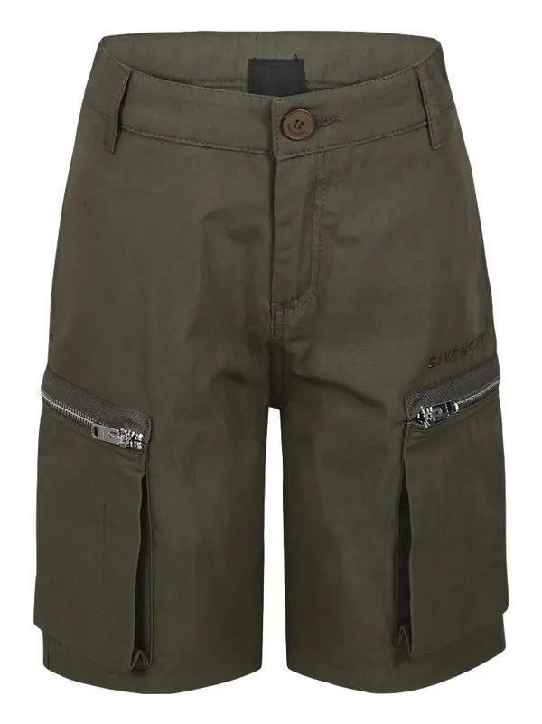 Givenchy Belt-loop Cargo Shorts With Zipper Pockets - Khaki