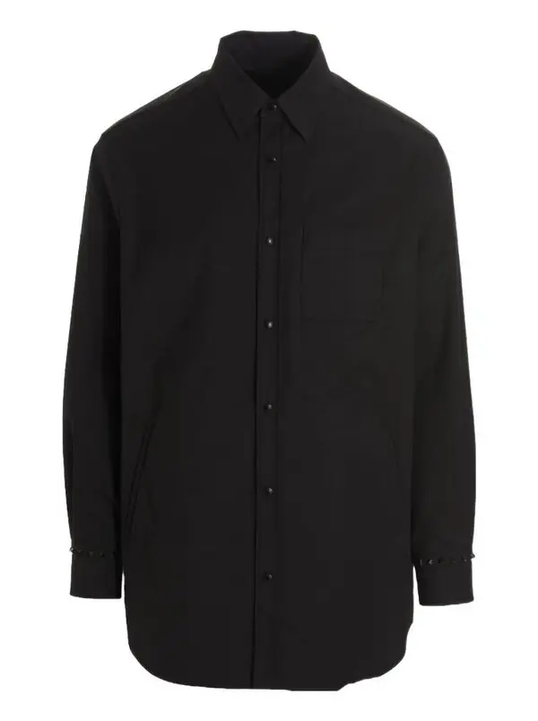 Valentino Garavani Collared Button-up Shirt - Black
