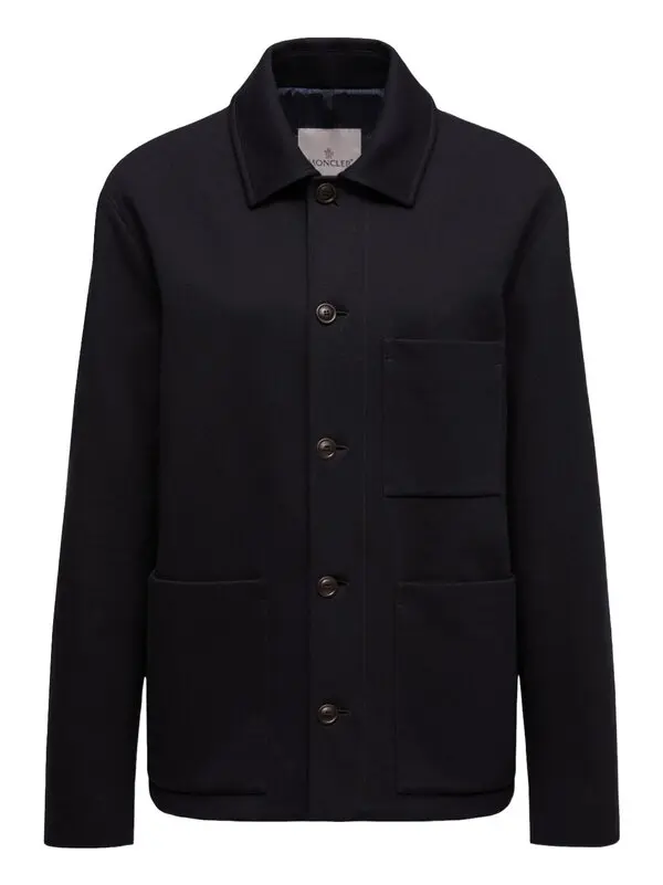 Moncler Cabalian Button-up Shirt Jacket - Blue