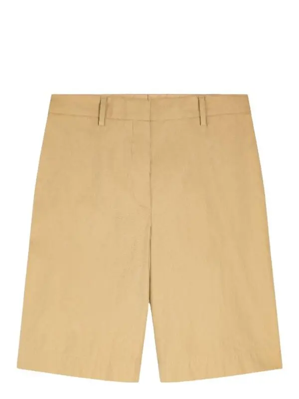 Dries Van Noten Tailored Cotton Shorts - Camel
