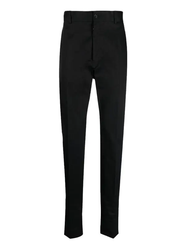 Dolce & Gabbana Tailored Logo Patch Trousers - Black