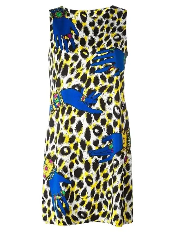 Moschino Printed Slim Dress - Black