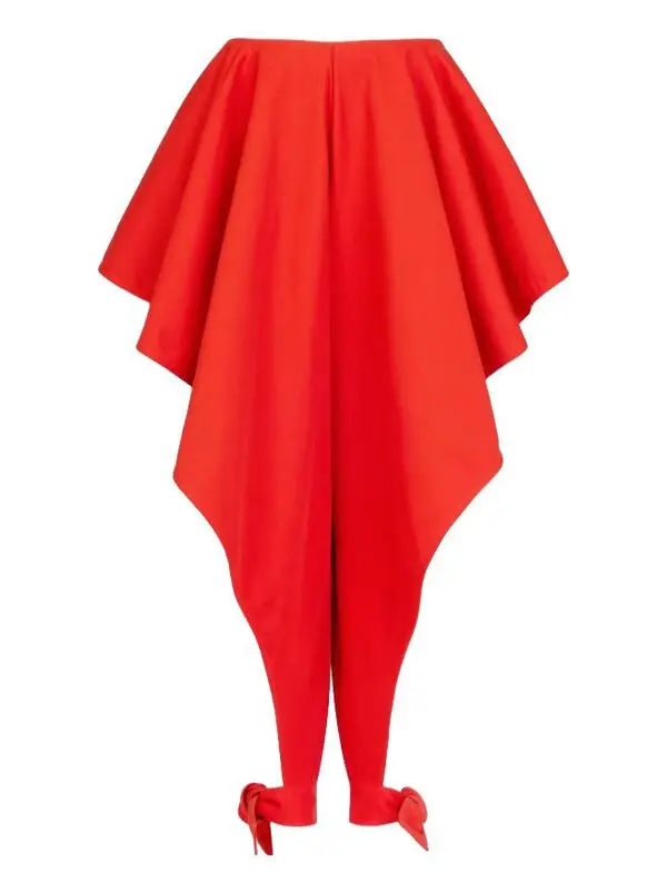 Alaïa Paneled Gabardine Trousers - Red