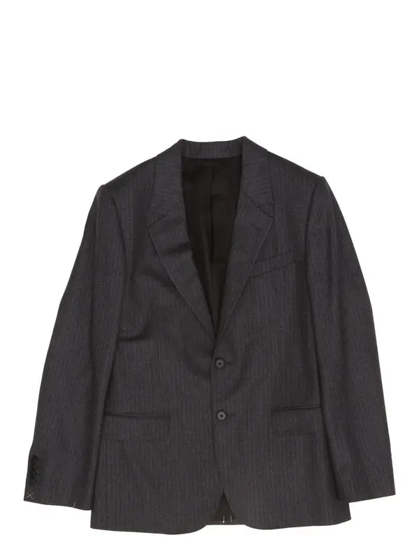 Celine Jude Jacket In Wool And Cashmere Flannel - Black
