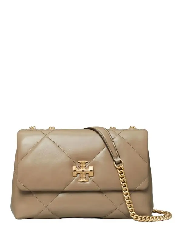 Tory Burch Kira Logo Plaque Small Shoulder Bag - Taupe Oak