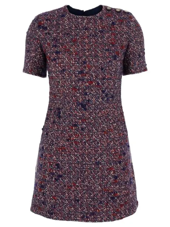 Gucci Crewneck Tweed Mini Dress - No