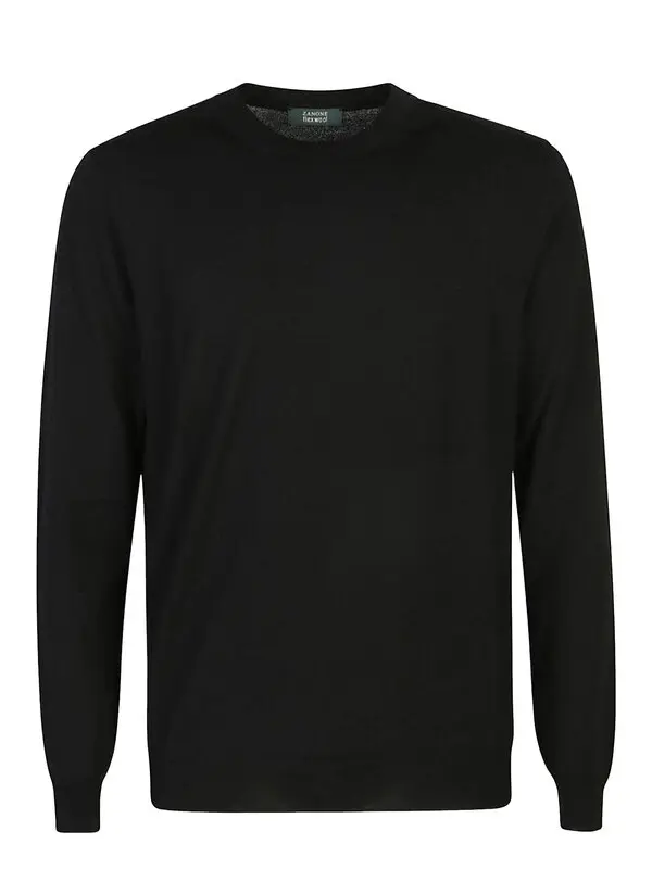 ZANONE Crewneck Knitted Jumper - Black