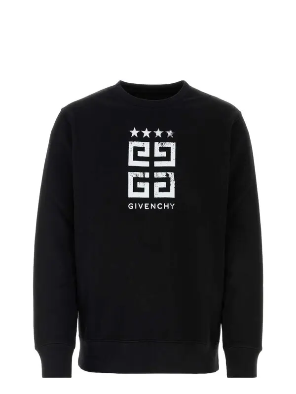 Givenchy Logo Printed Crewneck Sweatshirt - Black
