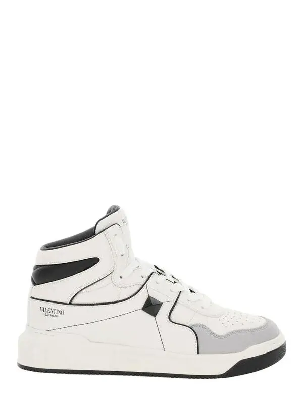 Valentino Garavani One Stud Mid-top Sneakers - White