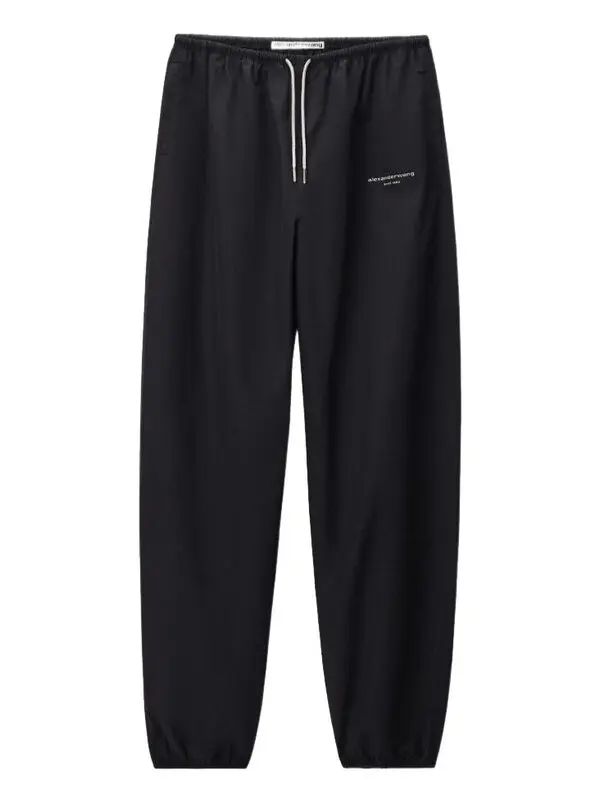Alexander Wang Mid Rise Drawstring Track Pants - Black