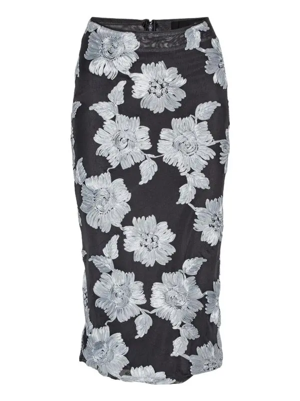 ROTATE BY BIRGER CHRISTENSEN Floral Pencil Skirt - Grey