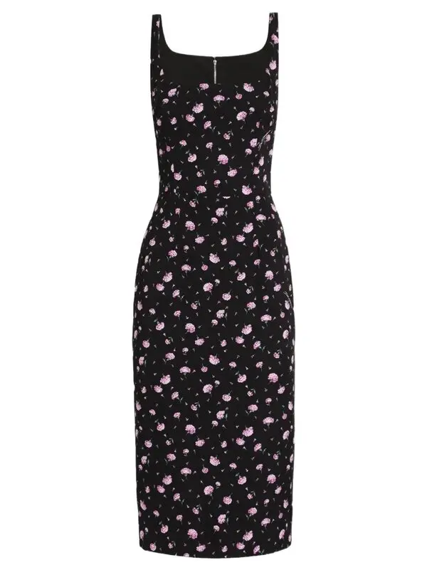 Dolce & Gabbana Carnations Printed Sheath Dress - No