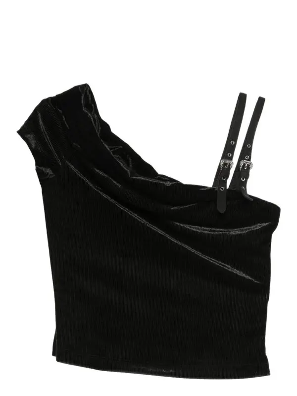 Versace Velvet Off-the-shoulder Top - Black