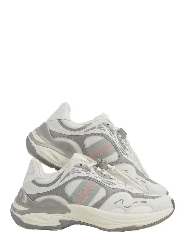 Gucci 2.0 Sneaker With Signature Web Stripe - White And Gray