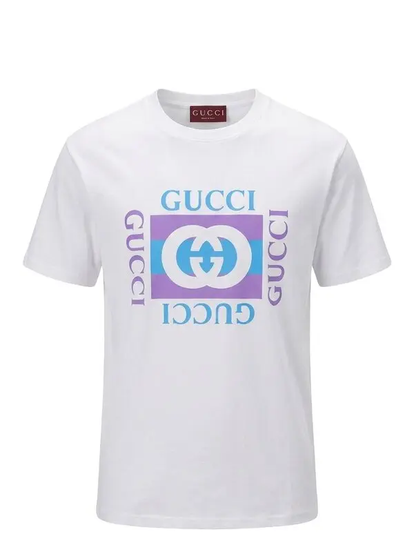 Gucci Logo Print Jersey T-shirt - White