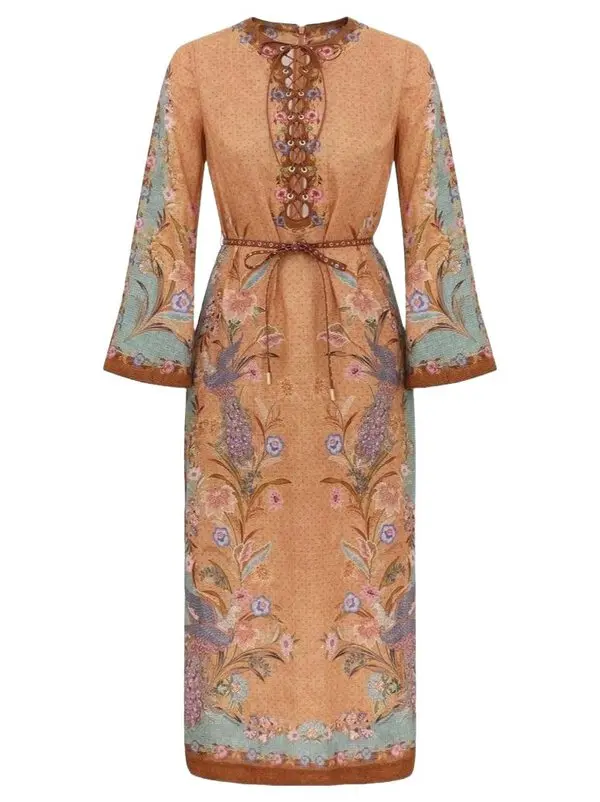 Zimmermann Indra Tunic Midi Dress - Nude